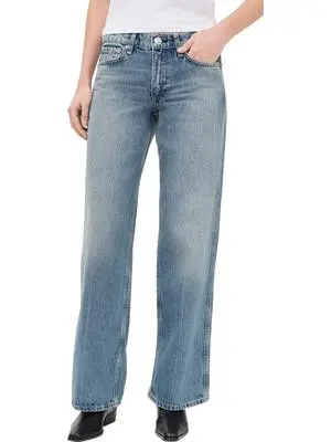 Rag & Bone Saige Full Straight Jeans - Rosland