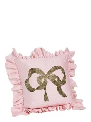 LoveShackFancy Sugarplum Ruffle Pillow - Pink Snow