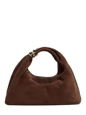 Madewell Suede Handheld Pouch - Soft Mahogany