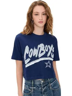 Junk Food Cowboys Graphic Crop Tee - True Navy