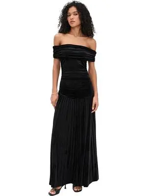 Lioness Field Of Dreams Maxi Dress - Black Velvet
