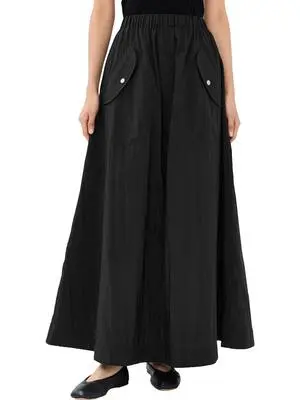 Co Taffeta Parachute Skirt - Black