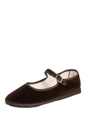 VIBI VENEZIA Velvet Mary Jane Flats - Amerigo