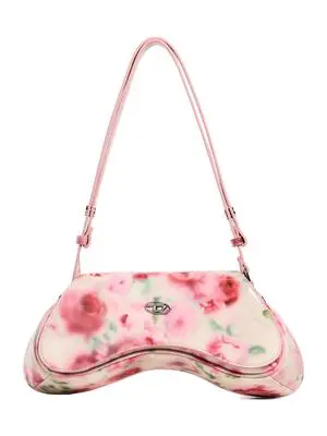 DIESEL® Floral Print Crossbody Bag - White/pink Roses