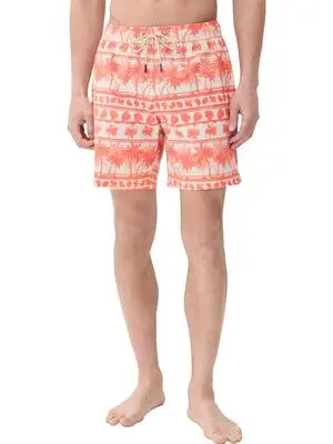 FAIR HARBOR The Bayberry 7" Swim Trunks - Orange Beach