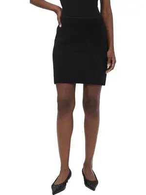 Vince Double-face Knit Mini Skirt - Black