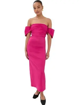 KIKA VARGAS Adele Maxi Dress - Fuchsia