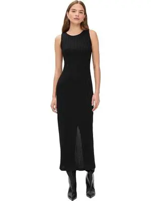 Rag & Bone Natalia Boat Neck Midi Dress - Black