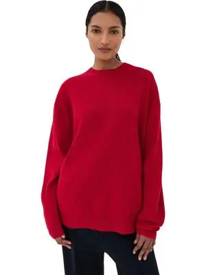 Tibi Anna Merino Wool Cut Out Racerback Pullover - Red