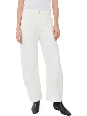 NILI LOTAN Tribeca Straight Leg Jeans - Cream