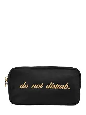 Stoney Clover Lane Do Not Disturb Embroidered Small Pouch - Noir