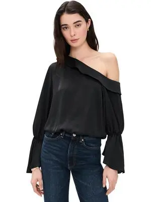 Ramy Brook Sammy One-shoulder Blouse - Black