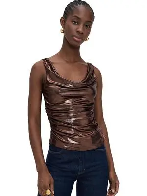 ASTR THE LABEL Leanne Metallic Top