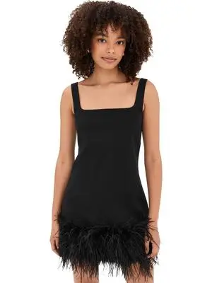 TANYA TAYLOR Barton Feather Mini Dress