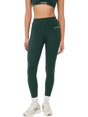 SPORTY & RICH Serif Logo Leggings - Forest