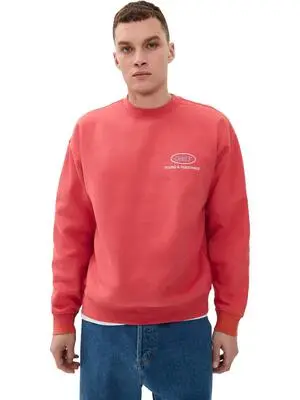 Obey Heavyweight Sound Crewneck Sweatshirt - Mineral Red
