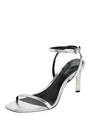 Tory Burch Pave Heeled Sandals - Silver
