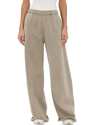 SLVRLAKE Wide-leg Fleece Pants - Driftwood