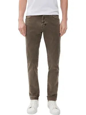 Ag Tellis Modern Slim Stretch Selvedge Denim Jeans - Sulfur Taupe Grey
