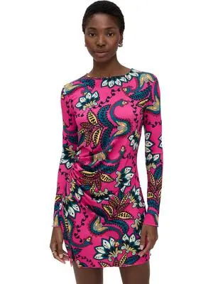 Eywasouls Malibu Hazel Floral Print Mini Dress - Orchid Botanica