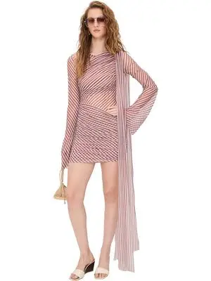 BANANHOT Marissa Mini Dress - Russet Stripes