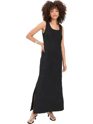 A POTTS Crinkle Poplin Tank Dress - Black