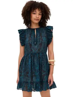 Ulla Johnson Kalina Floral Print Mini Dress - Eclipse Flora