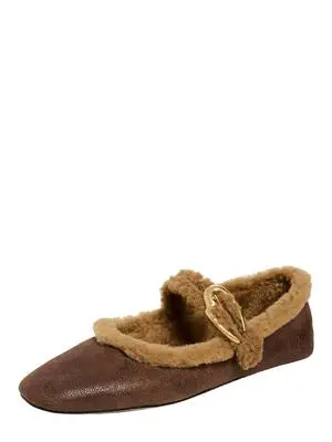 Larroude Verona Ballerina Flats - Brown