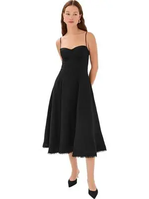 Simkhai Analise Sleeveless Bustier Midi Dress - Black