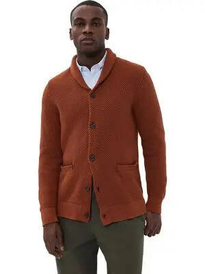Taylor Stitch The Crawford Cotton Cardigan - Rust
