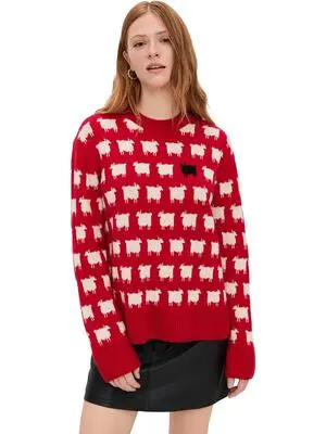 ROWING BLAZERS Oversized Wool Sweater - Diana Red