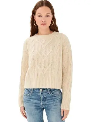 NILI LOTAN Ashley Cashmere Blend Sweater - Beige Melange