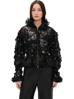 AKNVAS Sofie Sequin Lace Jacket - Black