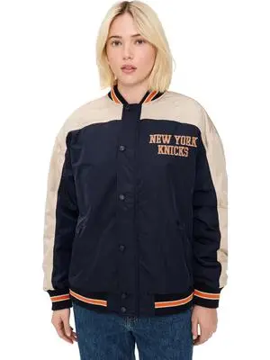 Terez Double Yoke Bomber Jacket - Knicks/navy
