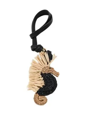 Zimmermann Seahorse Raffia Charm - Black