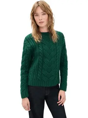 LE BOP Sabine Cable Knit Sweater - Everglade
