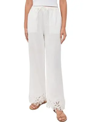 Rails Emmie Embroidered Pants - White Palm Embroidery
