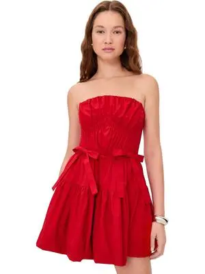 AKNVAS Kamilla Tech Taffeta Mini Dress - Red