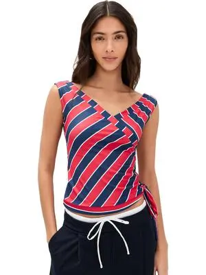 Lioness Mischief Striped Jersey Top - Midnight Stripe