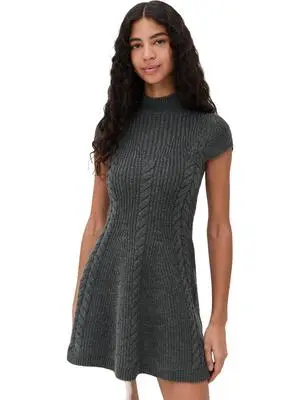 Paige Freya Mini Sweater Dress - Dark Charcoal