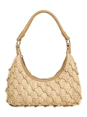 Dolce Vita Positano Raffia Handbag - Natual/cuoio