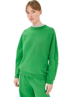 Tibi Cocoon Crewneck Sweatshirt - Green