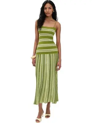 Faithfull The Brand Esenia Knit Maxi Dress - Ombre Stripe Macro Juniper