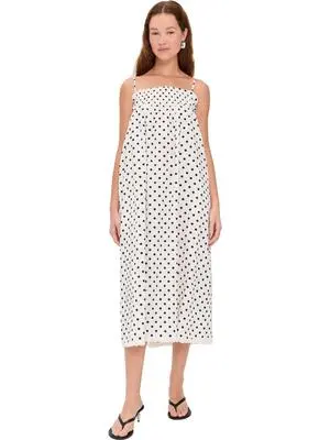 LA MAREGOLD Sammy Polka Dot Midi Dress - Midnight Polka Dot