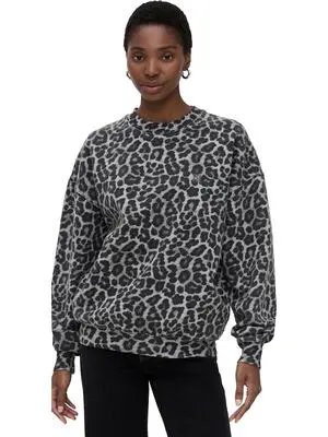 ANINE BING Miles Sweatshirt - Leopard