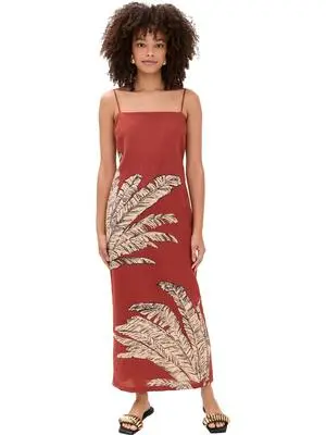 Hemant & Nandita Strappy Midi Dress - Terracotta