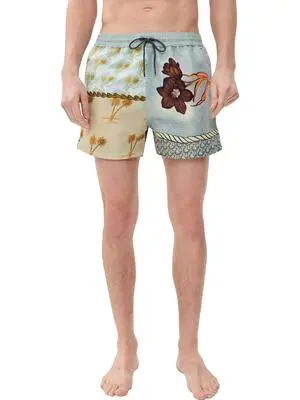 Paul Smith Textile Mix Swim Shorts - Light Blue