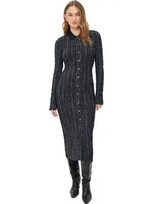Veronica Beard Barrett Midi Dress - Navy/white Multi