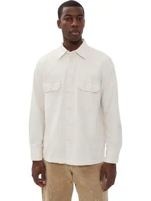 Universal Works Sid Flannel Cpo Shirt - Ecru