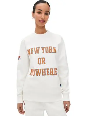 NEW YORK OR NOWHERE Knicks Classic Crewneck - Off White